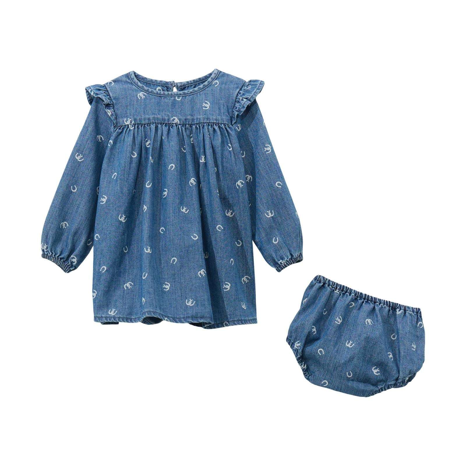 Wrangler® Baby Girl Trapeze Dress - Denim 112372445 – Double C Western ...